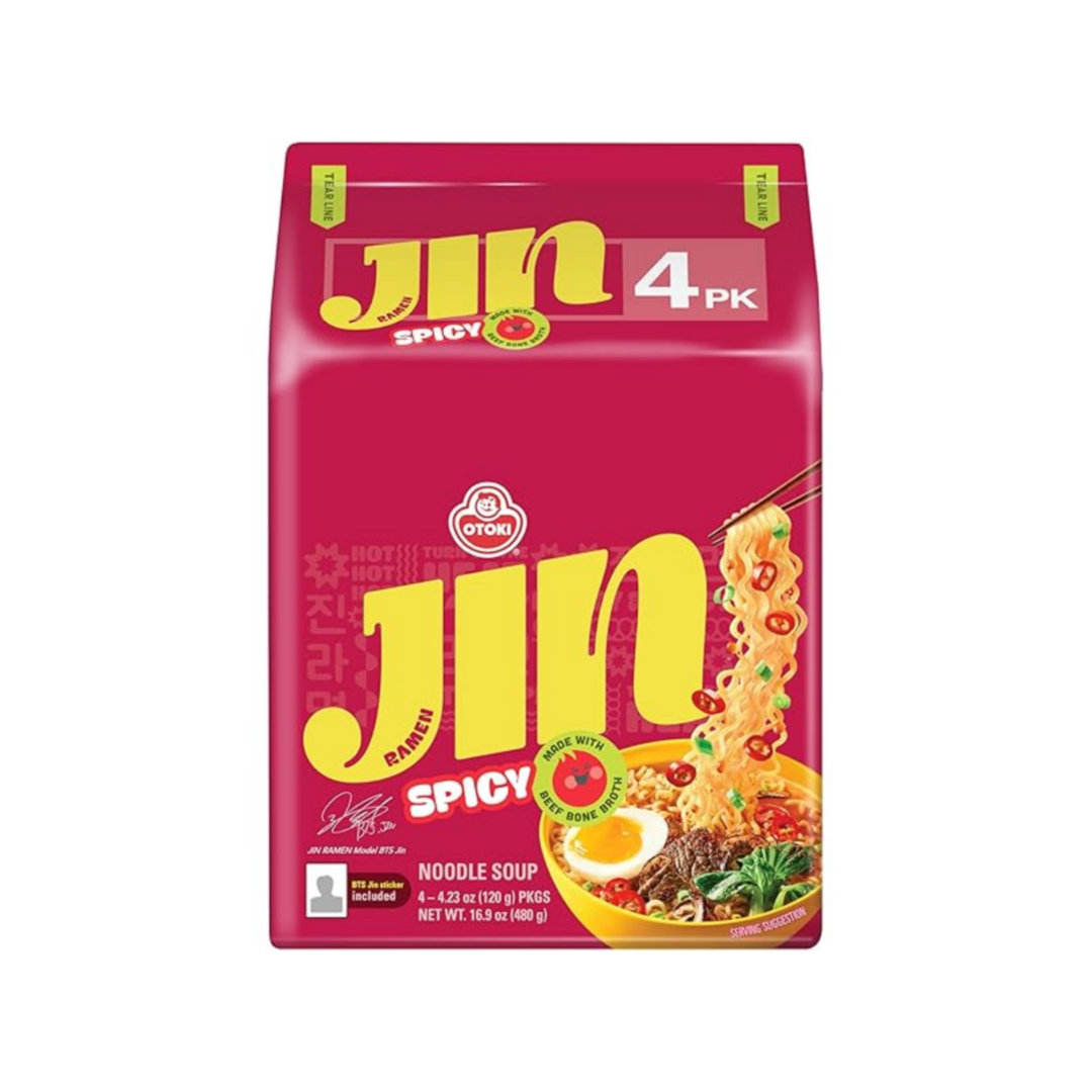 OTTOGI Jin Ramyun Spicy 오뚜기 진라면 매운맛 4/120g – NUBON MARKET
